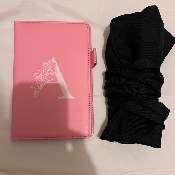 Other | Pink Floral Monogrammed Notebook Cover | Poshmark
